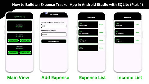 How to Build an Expense Tracker App in Android Studio with SQLite - YouTube