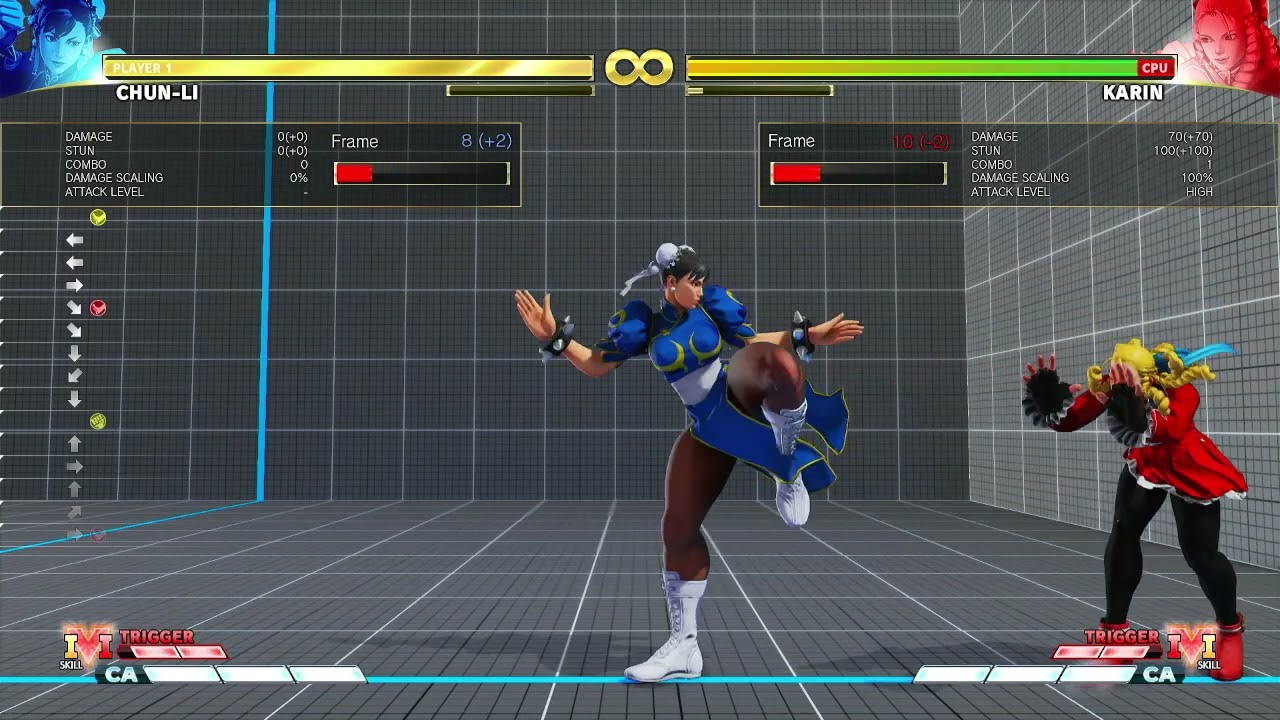 Chun Li jump sMP into Lighning Legs Execution Guide - YouTube