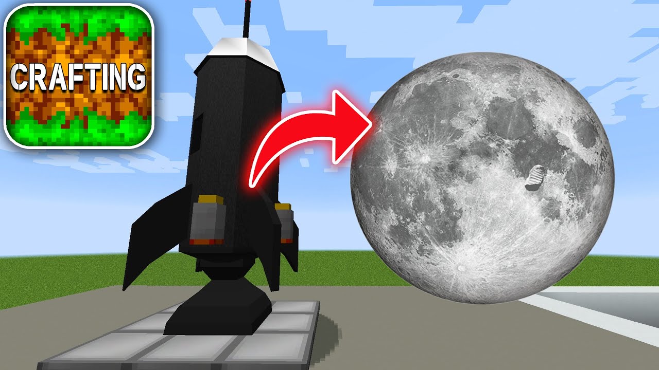 How to FLY to a MOON in CRAFTING and BUILDING - YouTube