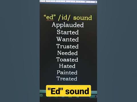 "ed" sound words/ pronunciation in English #pronunciation # ...