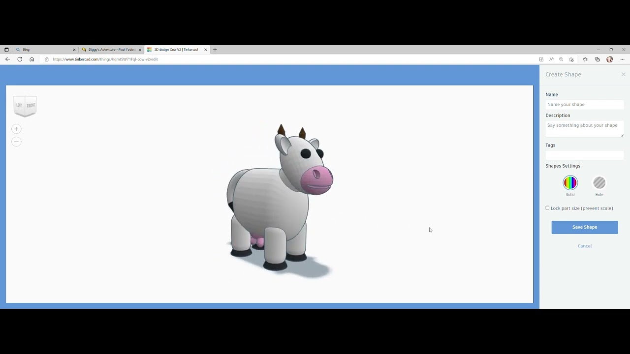 Creating a Shape from a 3D Design in Tinkercad - YouTube