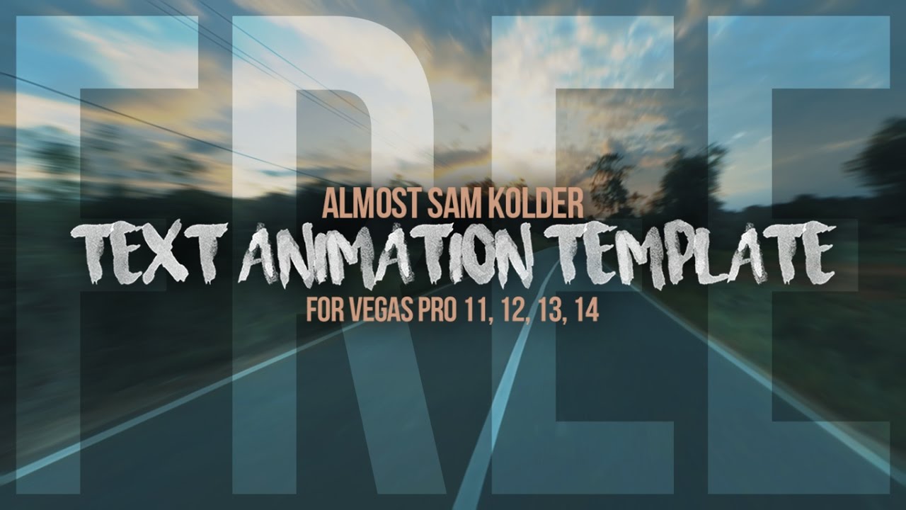 Wiggly Text Animation Template for Vegas Pro (Almost Sam Kolder) - YouTube
