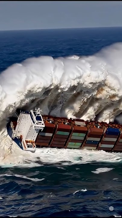 A very dangerous ocean waves 😱. #sea #shorts #ocean #ship - YouTube