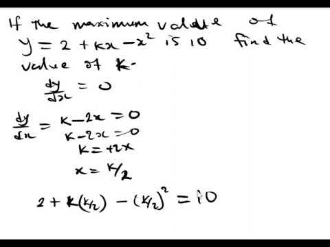 Differentiation 13: Turning point III (maximum and minimum value of y ...