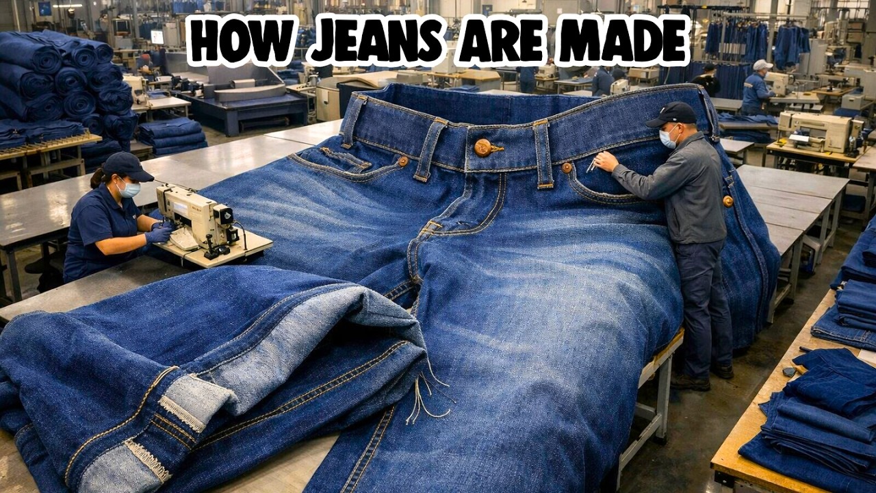 Inside a Jeans Factory | How Jeans Are Made Step by Step (Full ...