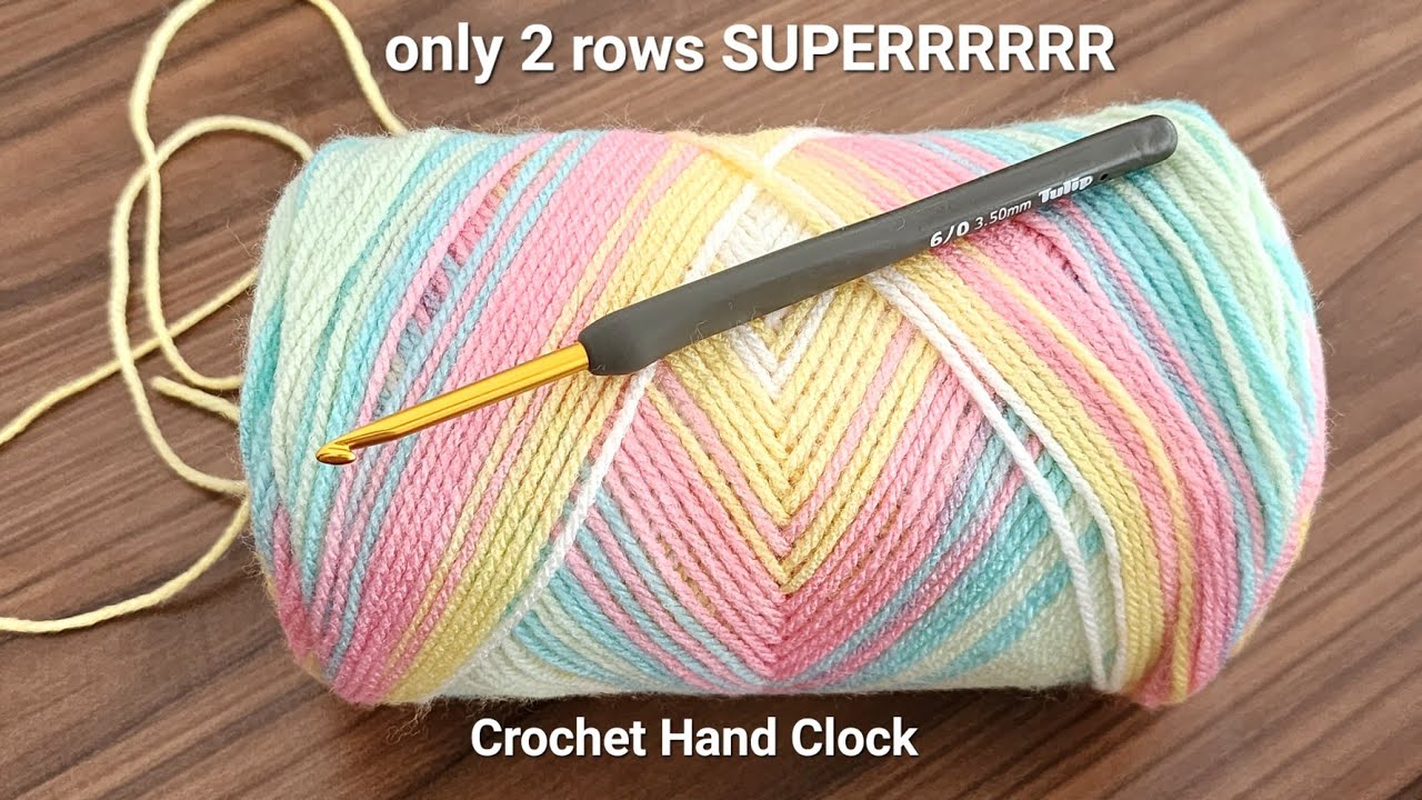 Only 2 rows ⚡️My friends will love this simple and beautiful crochet ...