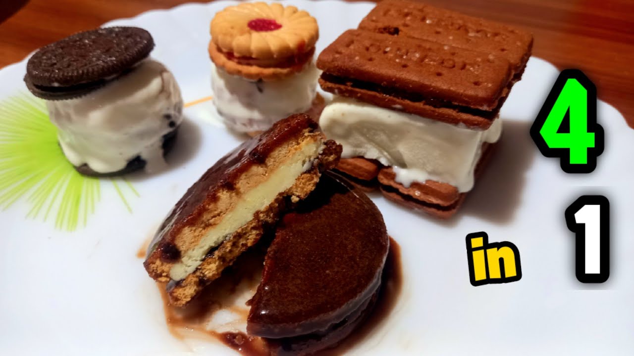 Ice Cream Stuffed Biscuit Recipe 😋| Sweet Recipe | Snacks Recipe ...