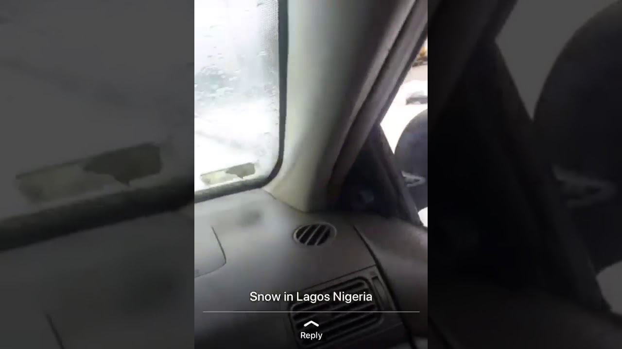 Snow in Lagos Nigeria for the first time. This is Amazing - YouTube