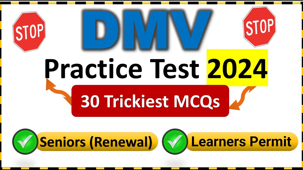 DMV Practice Test 2024 - 30 Trickiest MCQ Questions Answers - YouTube
