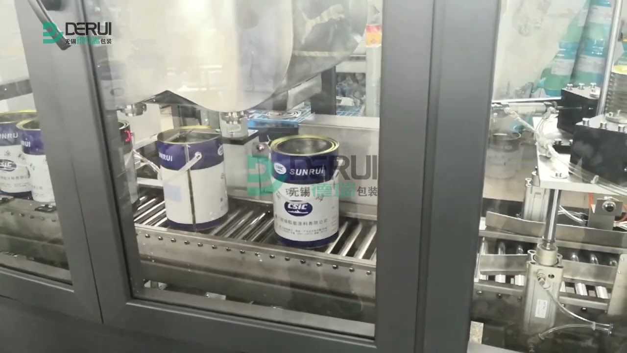 Tin Can Paint Coating Filling Machine|EXD 5-10L one line automatic ...