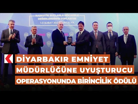 Diyarbakır Emniyet Müdürlüğüne uyuşturucu operasyonunda birincilik ödülü