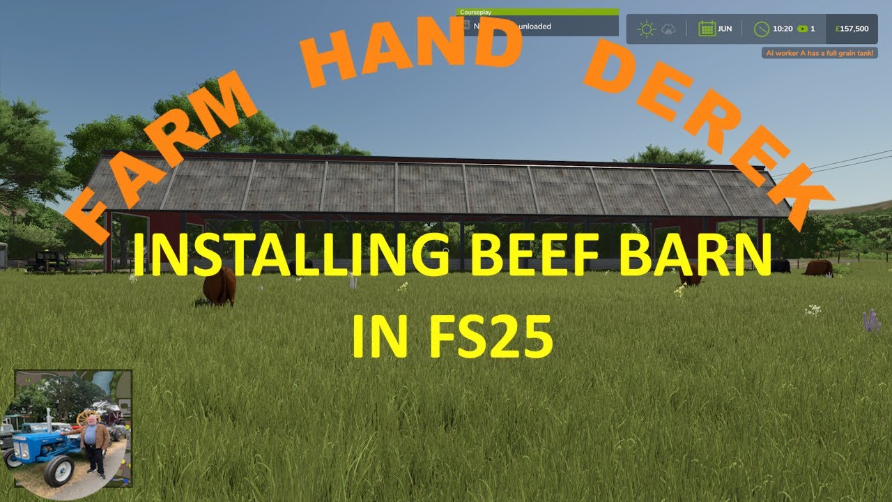 ADDING BEEF BARN TO FS25 RIVERSIDE BEND - YouTube