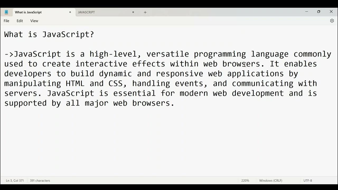 What is JavaScript? - YouTube
