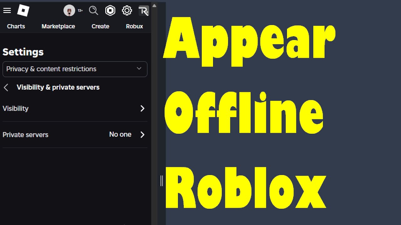 How To Appear OFFLINE On Roblox - YouTube