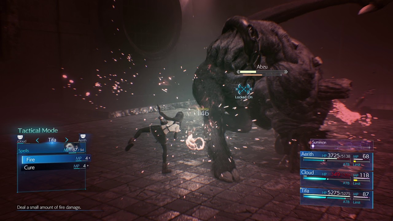 [FF7R] Abzu Part 1 Boss Battle - Hard Difficulty - YouTube