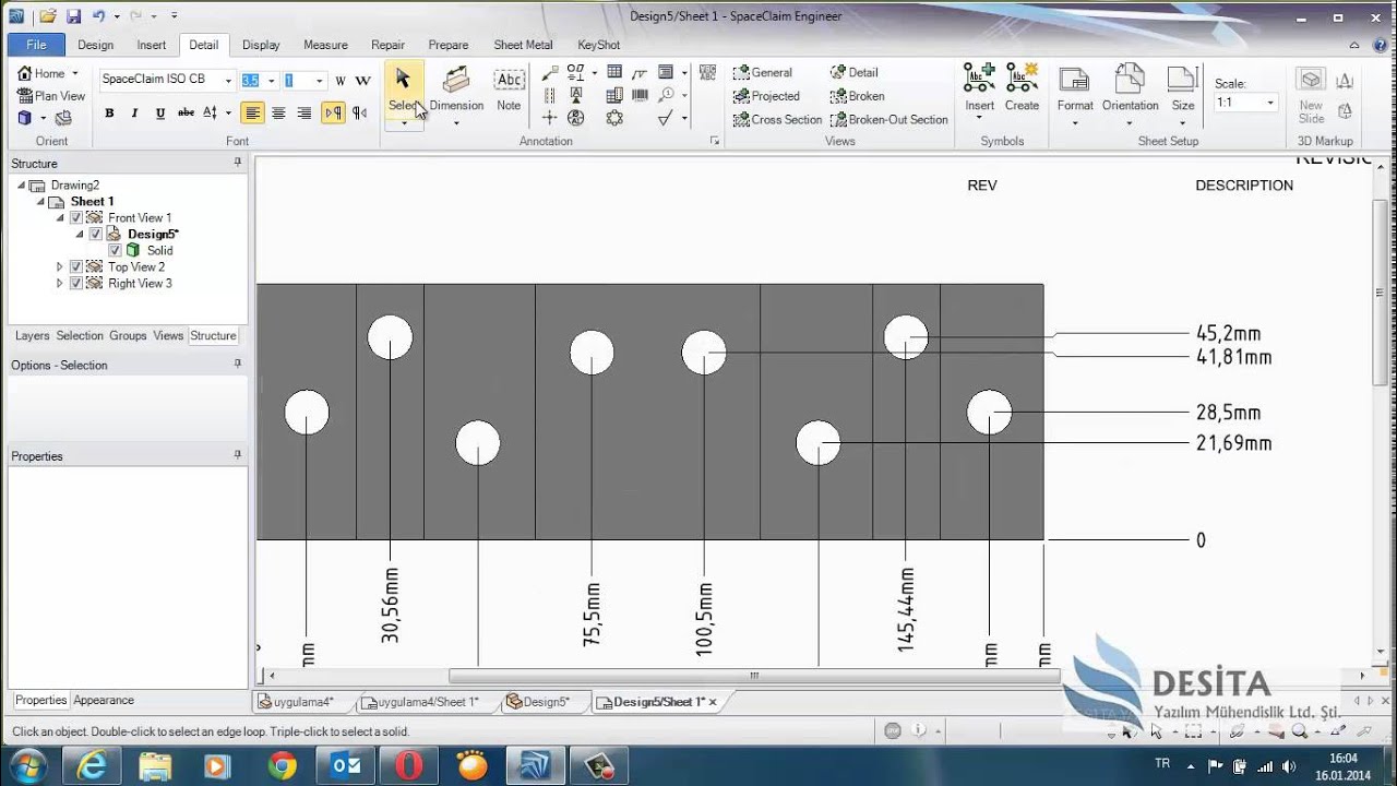 6 Ordinate Dimension - YouTube