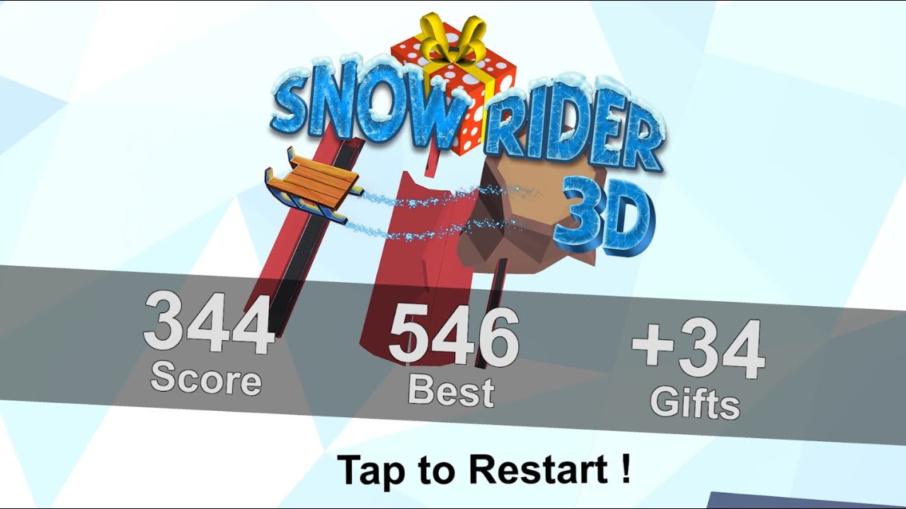 SNOW RIDER 3D, 344 SCORE (funni reaction) - YouTube
