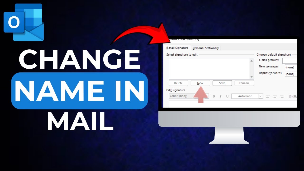 How To Change The Name In Outlook Mail QUICK & EASY 2024 - YouTube