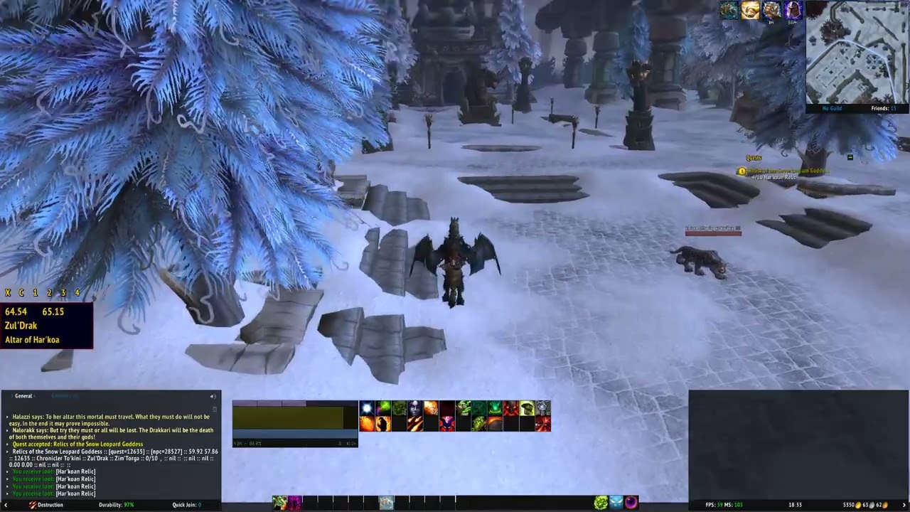 Relics of the Snow Leopard Goddess WoW Quest - YouTube