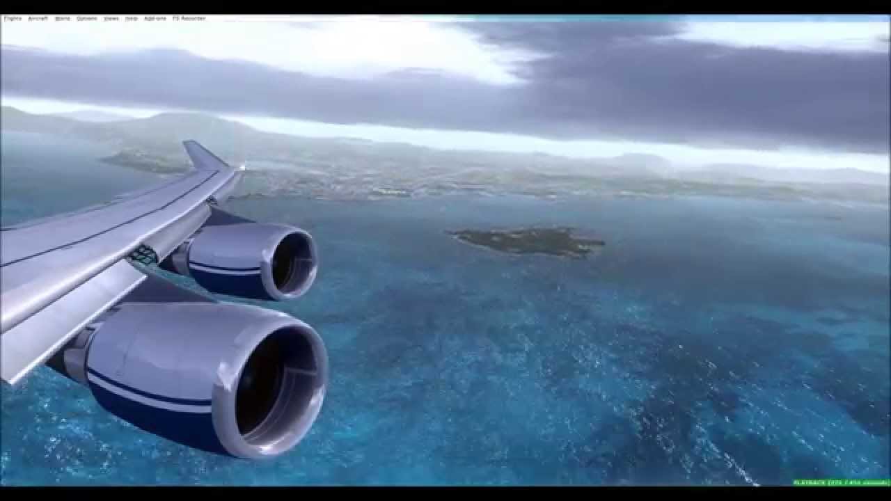 Jumbo in Corfu (LGKR) - Flying the traffic pattern in a 747-400F - YouTube