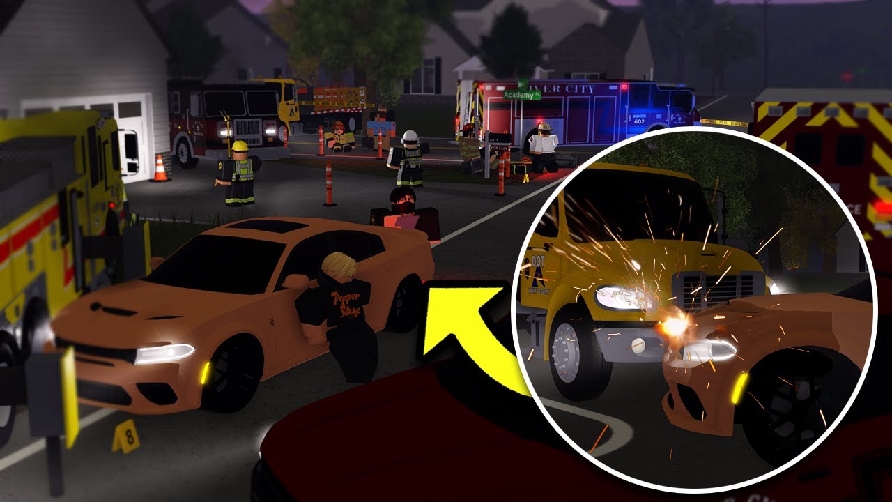 Crazy Driver CRASHES into DOT Delivery..! | ERLC Liberty County (Roblox ...