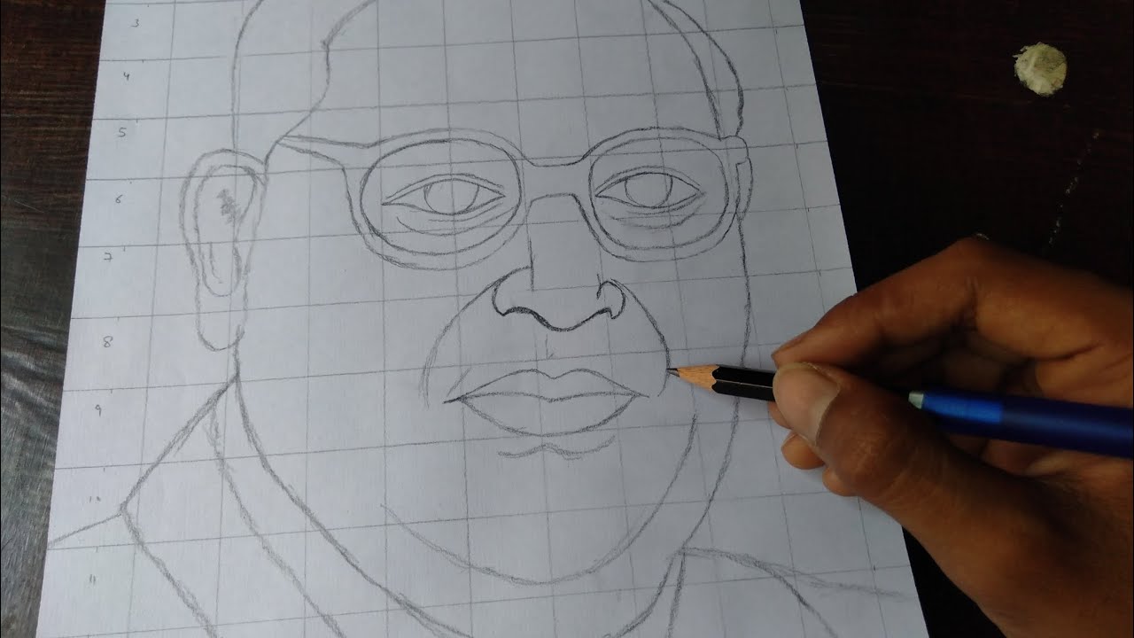 How to draw Br Ambedkar step by step //easy drawing // - YouTube