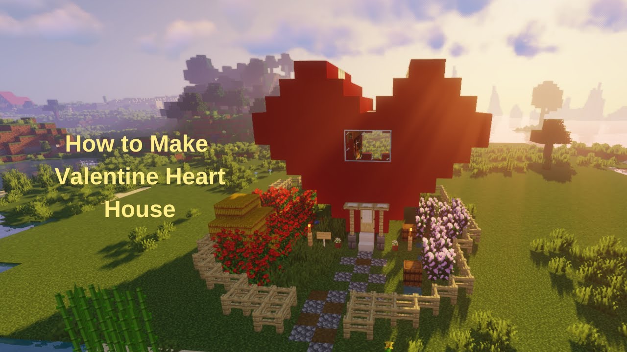 Minecraft Tutorial: How to Build a Valentine Heart House in Minecraft ...