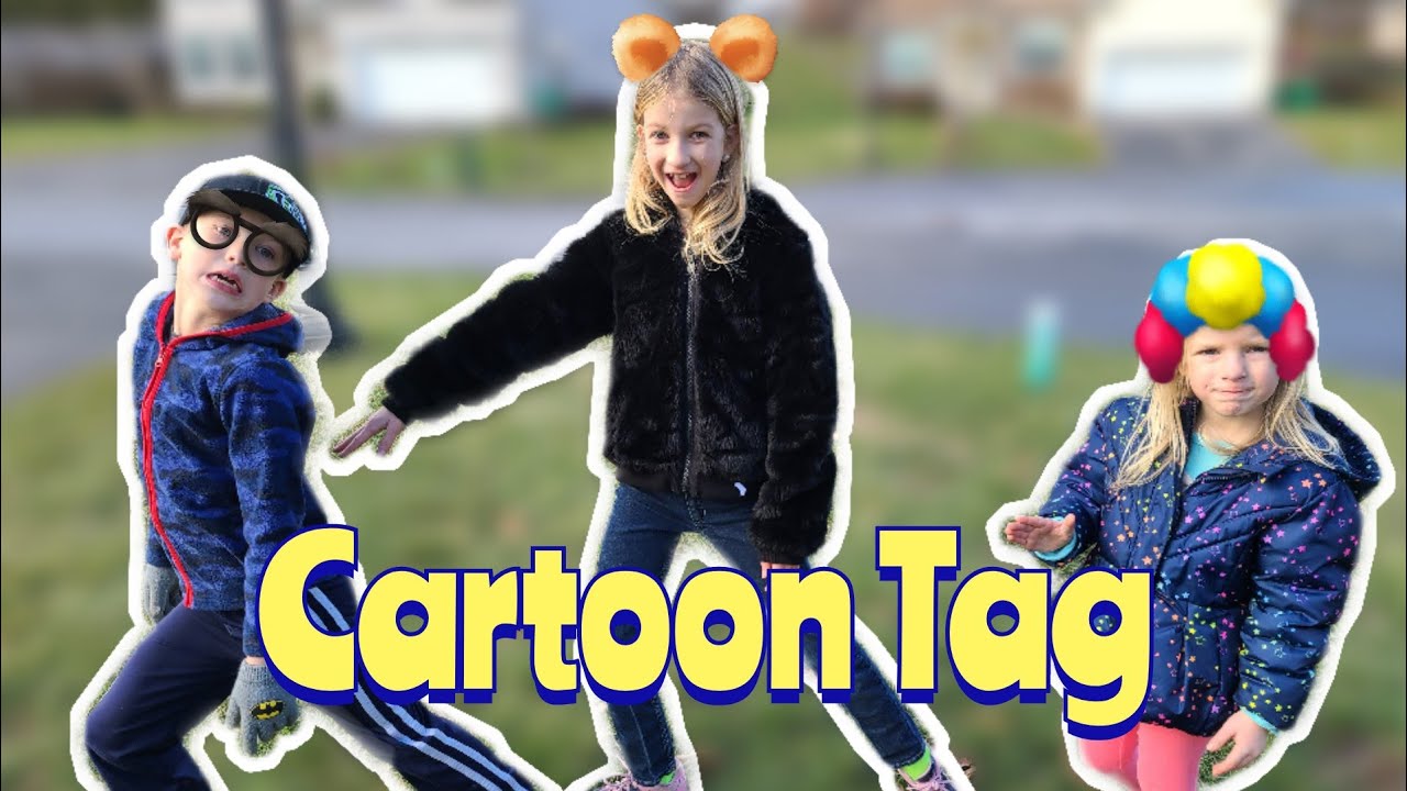 Names of Cartoons Tag! Outside Games for Kids. - YouTube