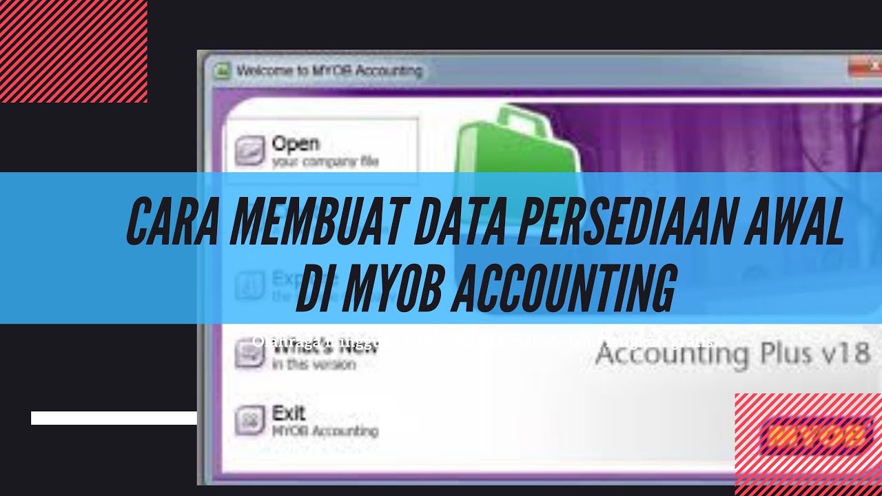 CARA MEMBUAT DATA PERSEDIAAN AWAL DI MYOB ACCOUNTING MAPEL KOMPUTER ...