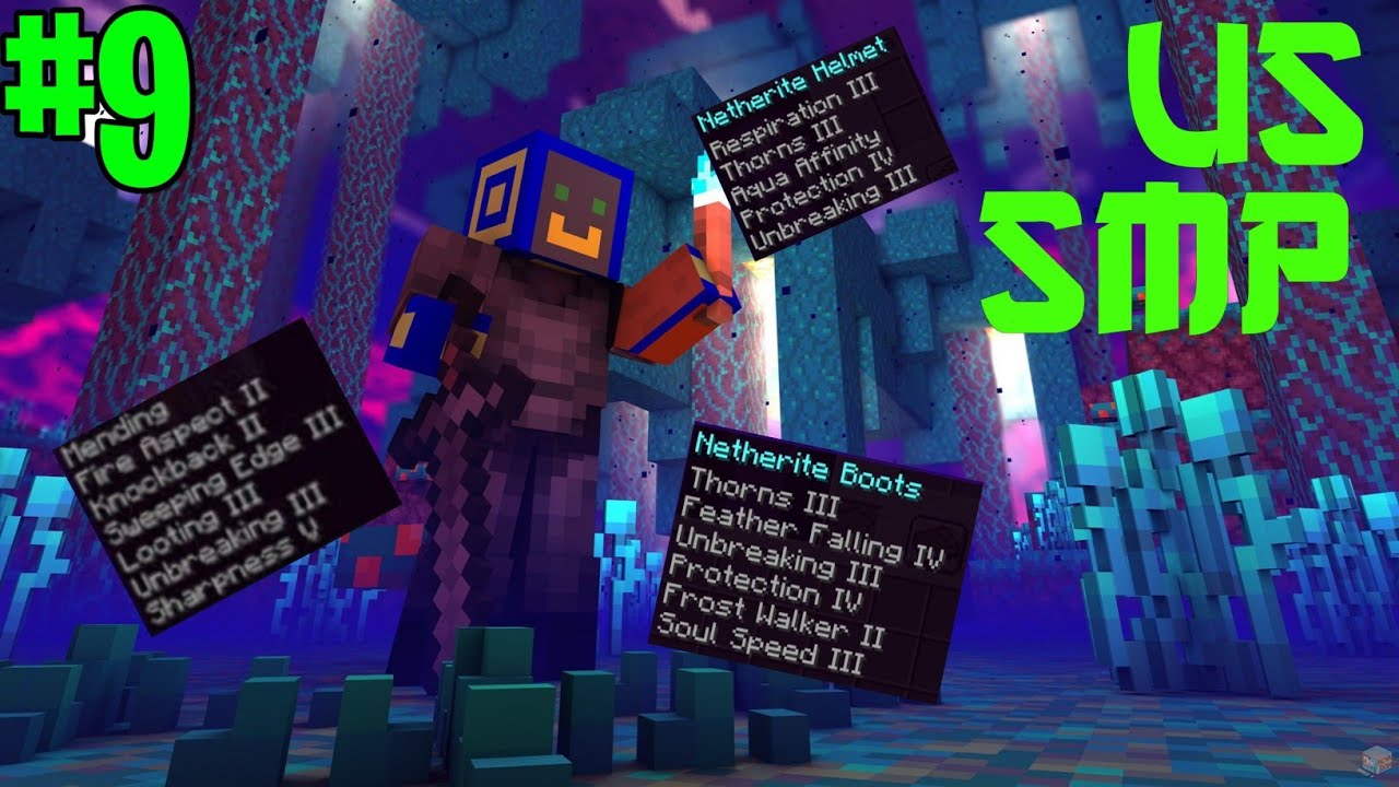 I MADE A POWERFUL NETHERITE ARMOR IN US SMP || #9 - YouTube