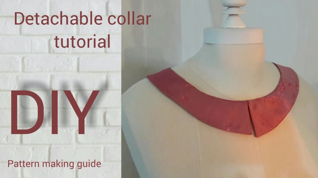 diy, How to make detachable collar! tutorial 4 (pattern) - YouTube