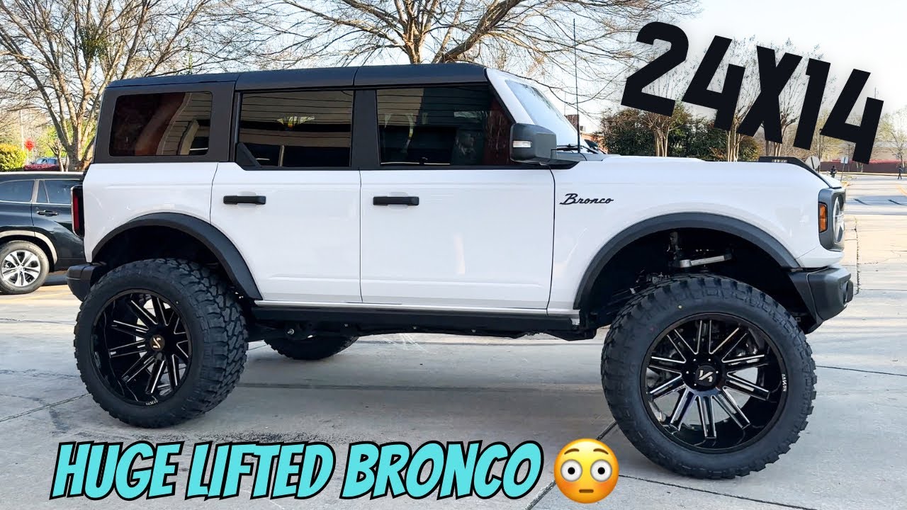 ** HUGE LIFTED BRONCO on 38s and 24X14s ** - YouTube