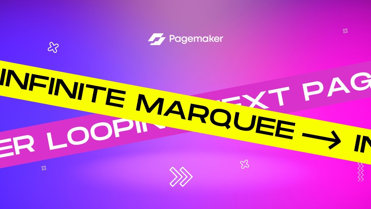 Pagemaker Infinite Text Marquee Effect - YouTube