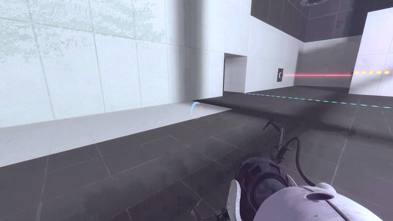Portal jump on angled panel - YouTube