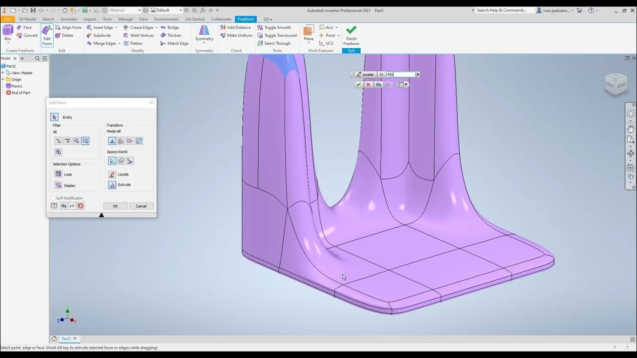 Trucchi CAD con Ivan Paduano | Pillola di Autodesk Inventor | Freeform Modelling Tutorial - YouTube