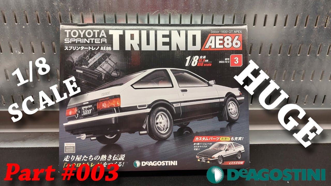HUGE Toyota AE86 Model Kit Part #003! | DeAgostini 1/8 Scale Toyota ...