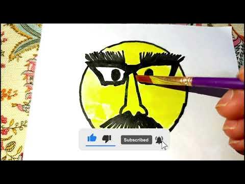 How to draw smiley face easy||WhatsApp smileys 15🥸||Smiley drawing ...