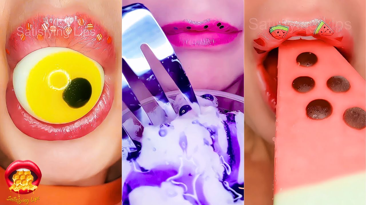 Satisfying ASMR Eating Compilation Emoji Food Challenge Mukbang 먹방 ...