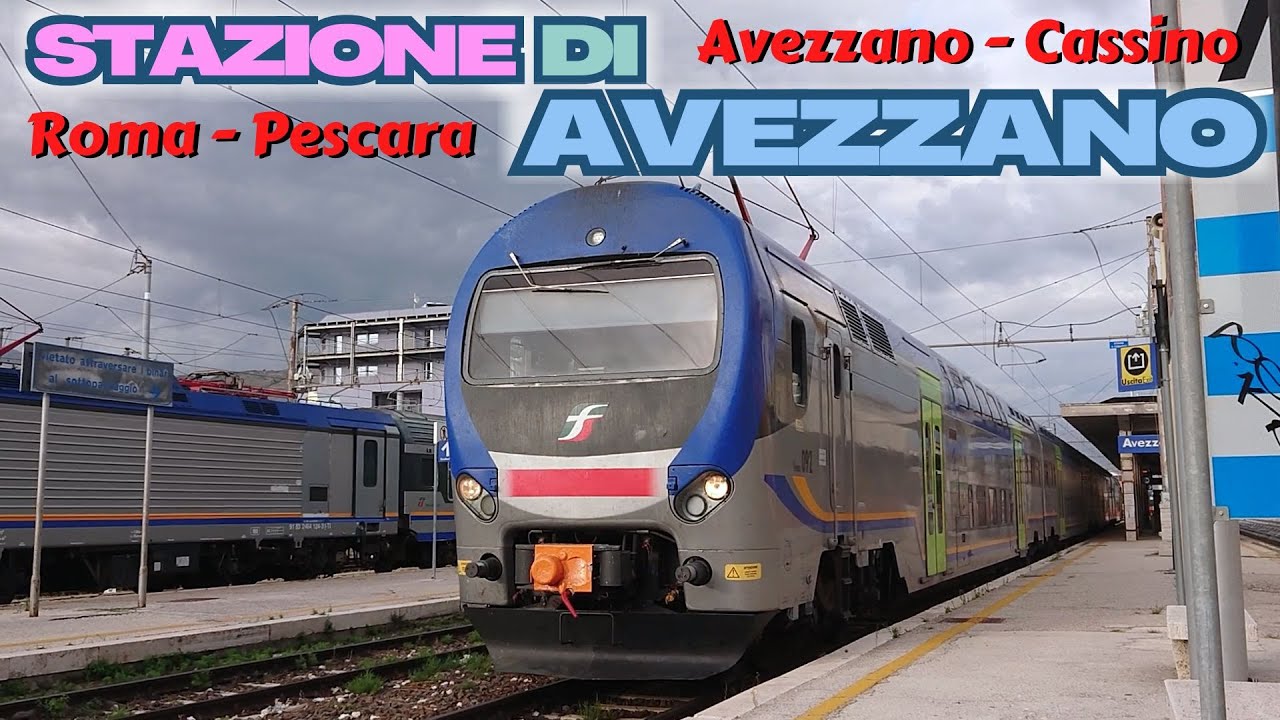 I treni della Roma - Pescara/Cassino alla stazione di Avezzano! - YouTube