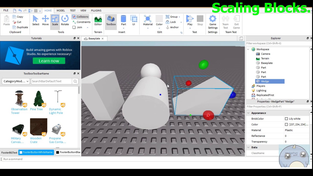 How To Build In Roblox Studio (Turtorial) - YouTube