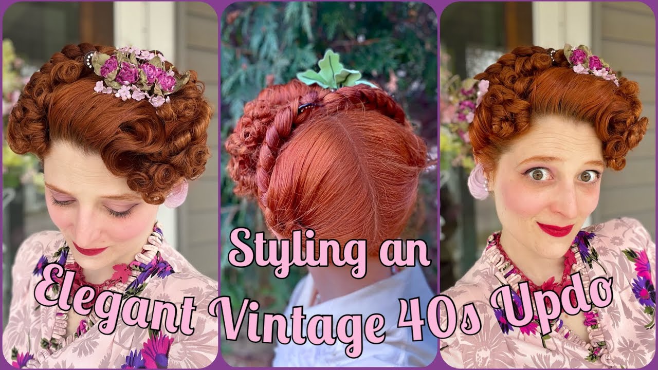Elegant Vintage 40s Updo: Styling Tutorial - YouTube