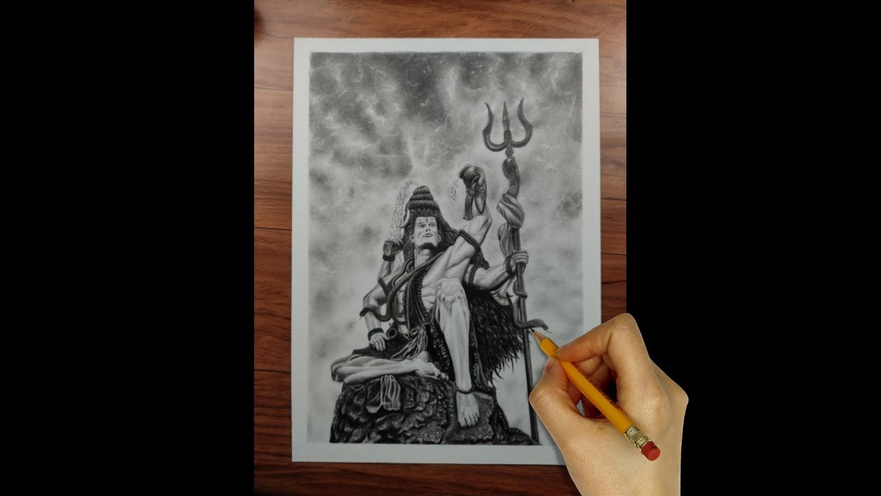 Drawing Mahadev Bholenath realistic😍 | realistic pencil drawing mahakal ...
