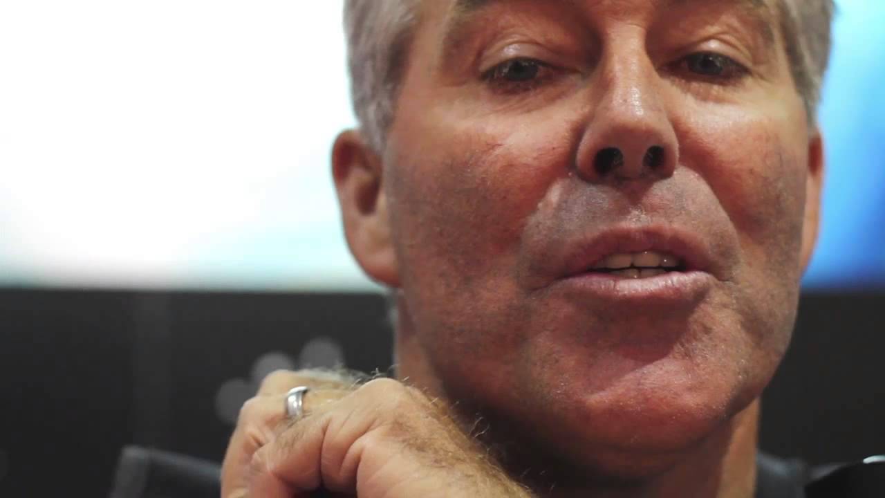 Jeff Clark at Surf Expo 2013 introducing his inflatable surf vest ...