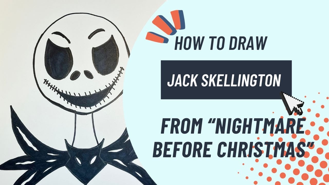How to Draw Jack Skellington from Nightmare Before Christmas - YouTube