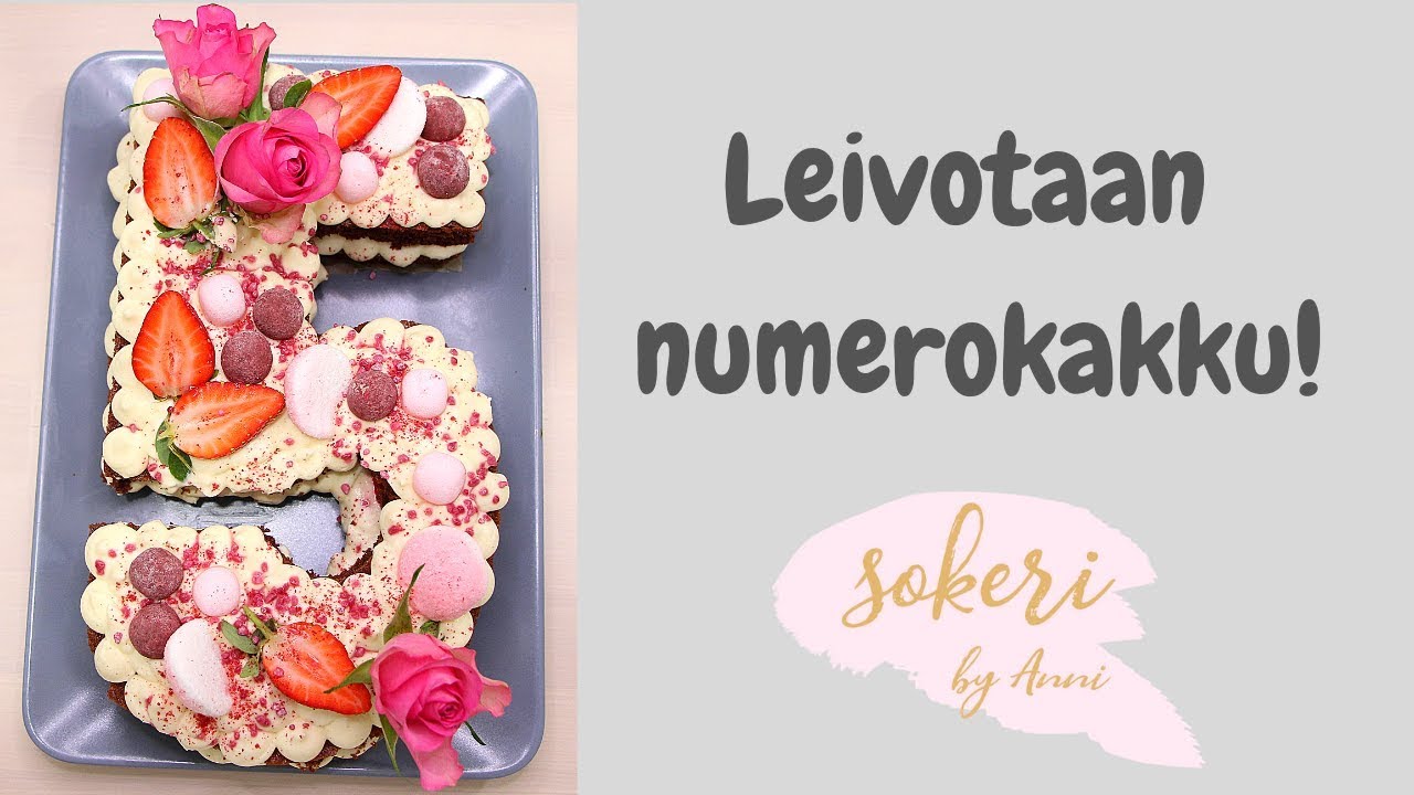 Numerokakku | Syntymäpäiväkakku | Number cake - YouTube