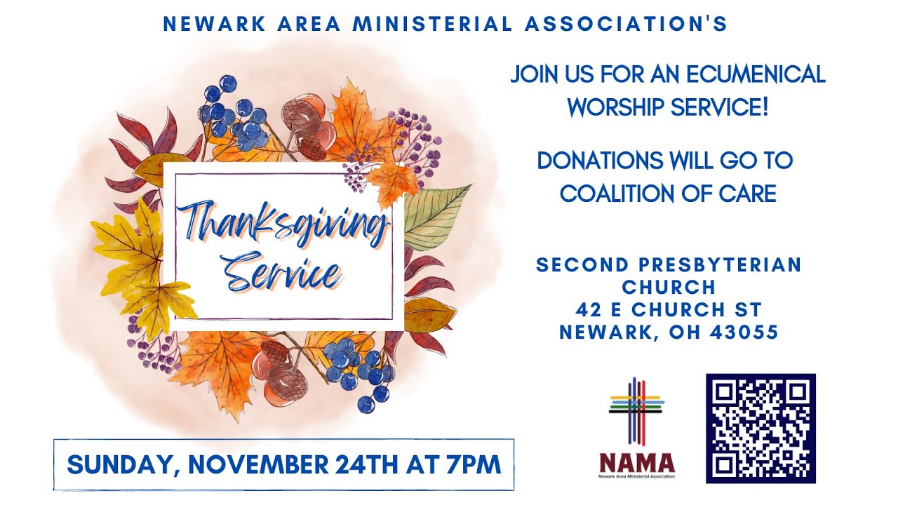Newark Area Ministerial Association's Thanksgiving Service - YouTube