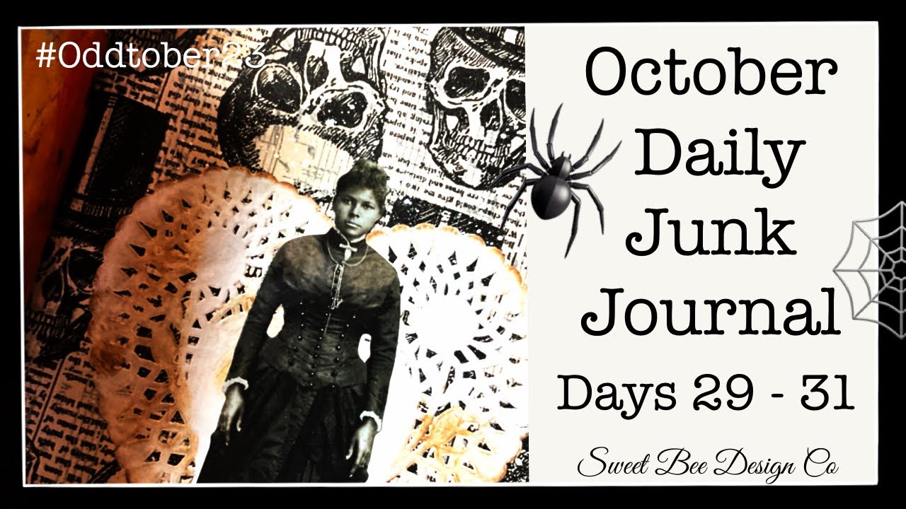 Days 29 - 31 Completed Halloween Junk Journal Flip Through October ...