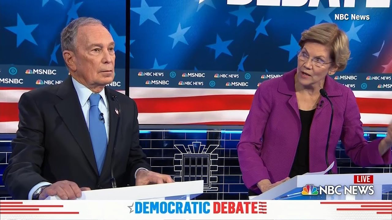 Candidates take aim at Bloomberg during Democratic debate - YouTube