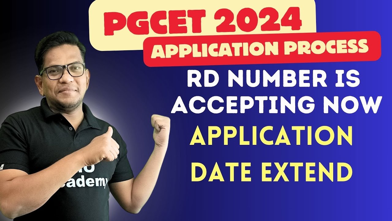 PGCET 2024 Application process update !!!! | RD Number updated ow - YouTube
