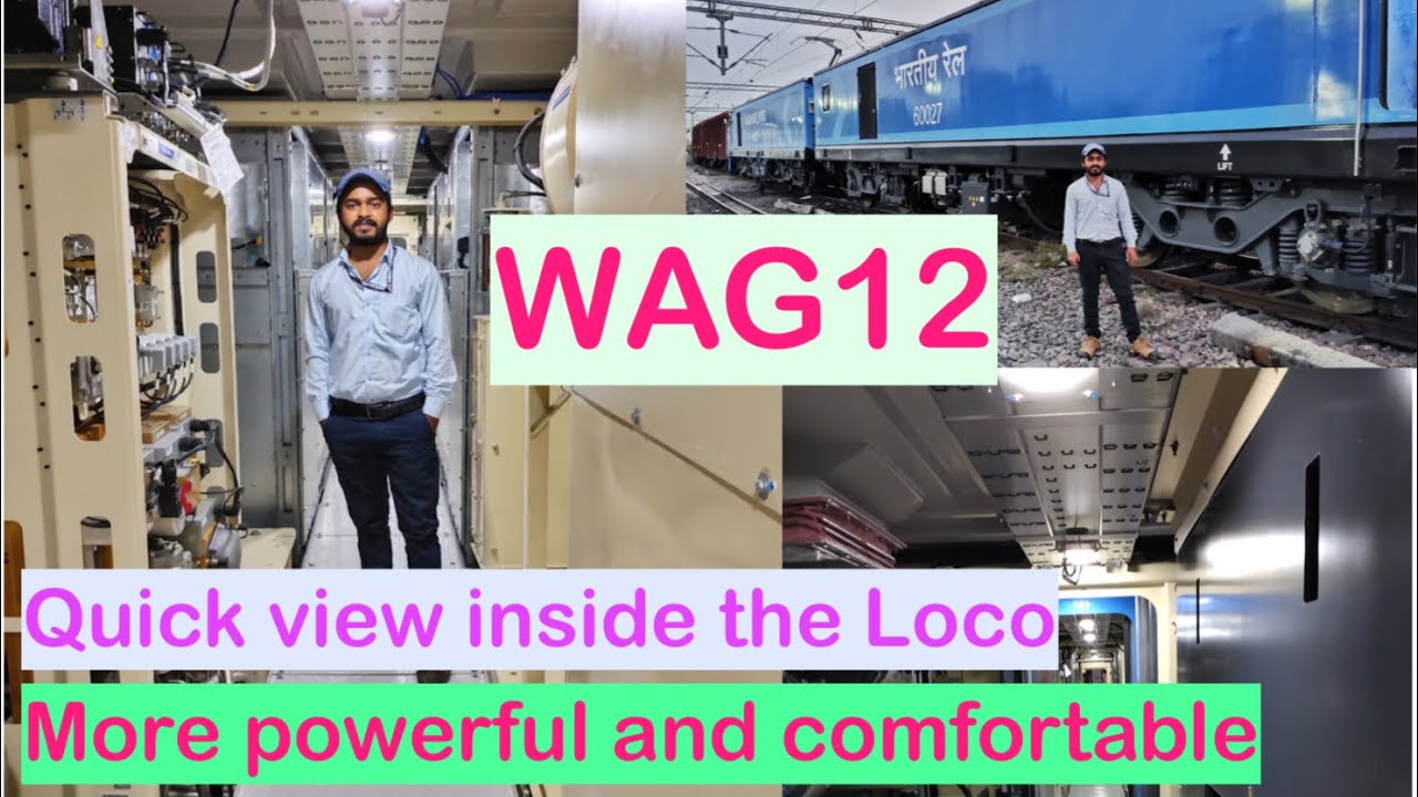 WAG12 Quick view from inside the Locomotive || Indian Railway most ...